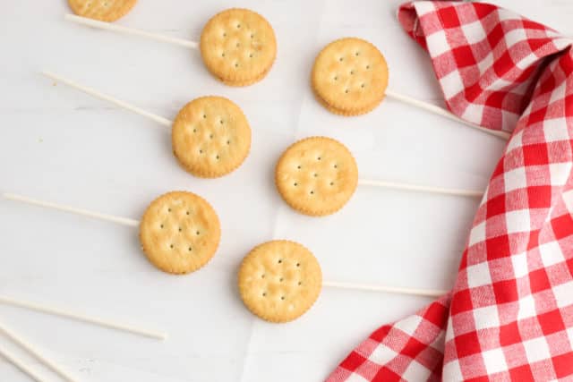 Chocolate-Covered Ritz Cracker Pops - ConservaMom