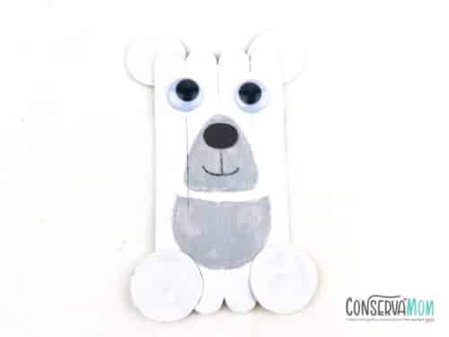 Polar Bear Popsicle Stick Craft - ConservaMom