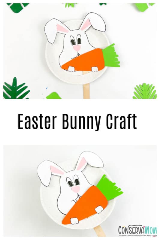Movable Easter Bunny Craft with Template - ConservaMom