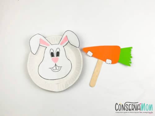 Movable Easter Bunny Craft with Template - ConservaMom