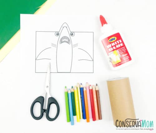 Toilet paper roll Shark craft for kids - ConservaMom