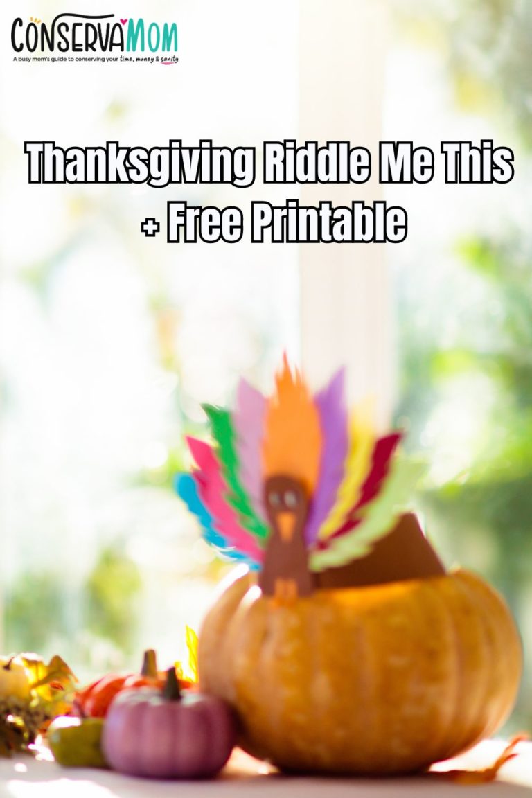 Thanksgiving Riddle Me This Printable - ConservaMom