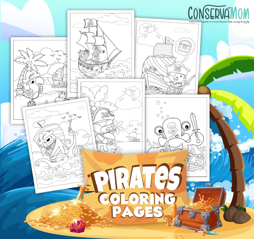 Free Printable Pirate Coloring Pages - ConservaMom