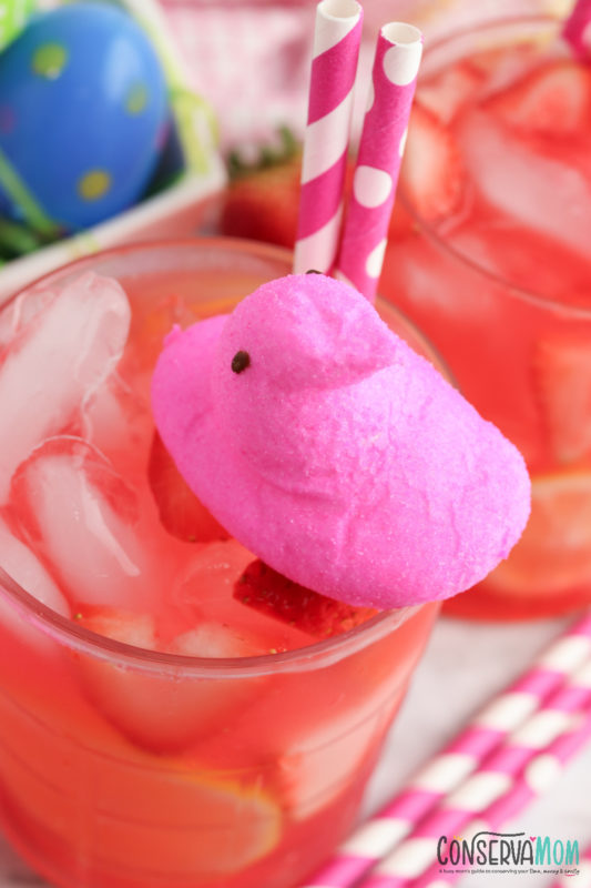 Peep-tastic Pink Lemonade Easter Cocktail - ConservaMom