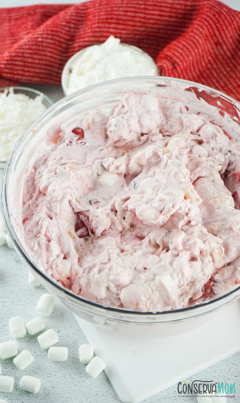 Cherry Fluff Salad – The Classic Pink Fluff Everyone Loves - ConservaMom