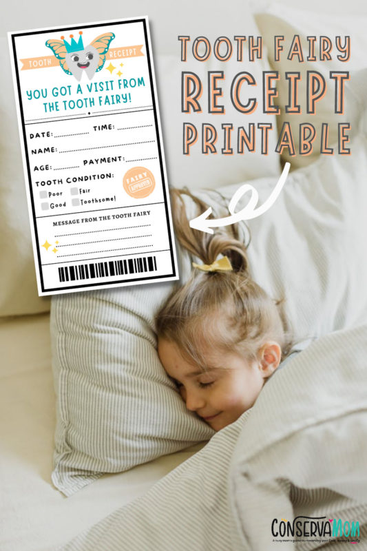 Make Tooth Loss Magical with a Printable Tooth Fairy Receipt - ConservaMom