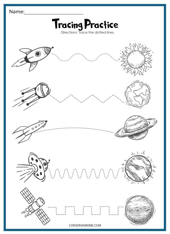 Free Printable Space Activity Pages - ConservaMom