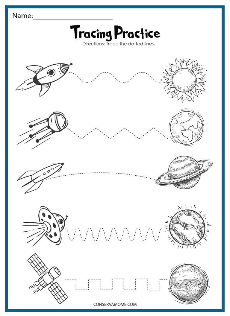 Free Printable Space Activity Pages - ConservaMom