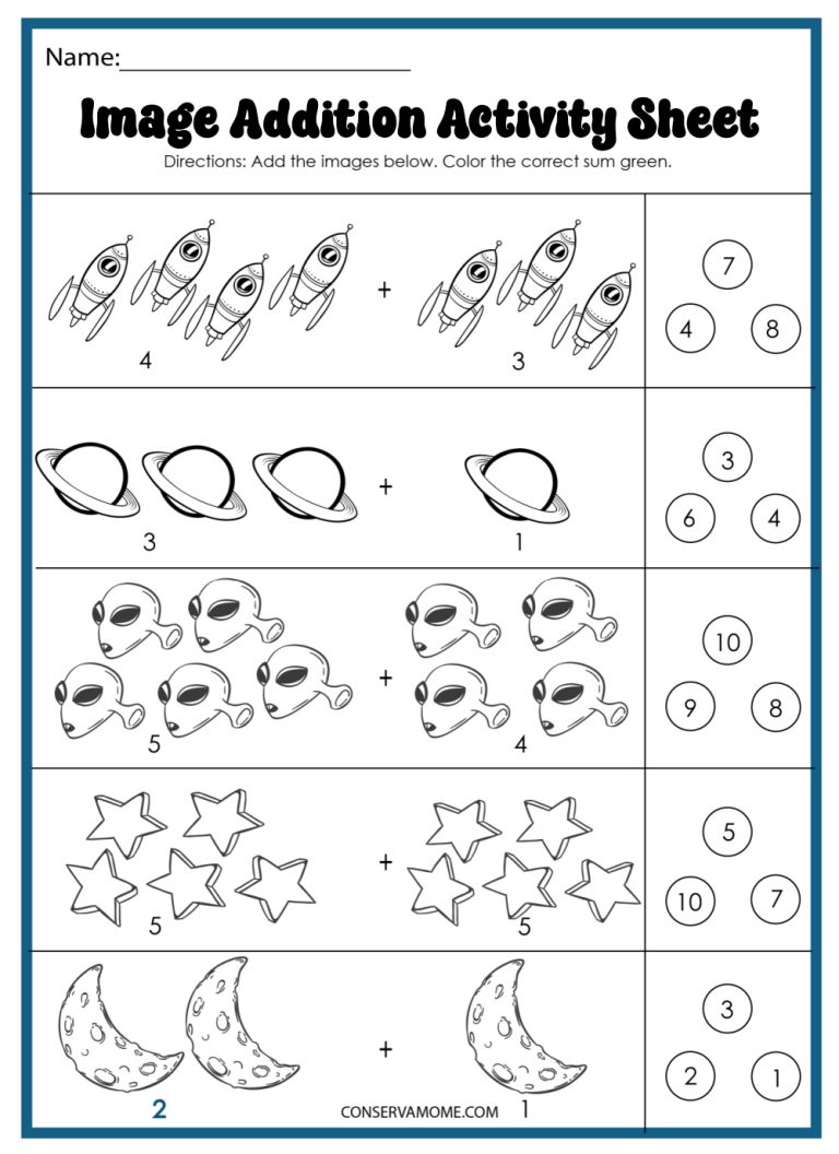 Free Printable Space Activity Pages - ConservaMom