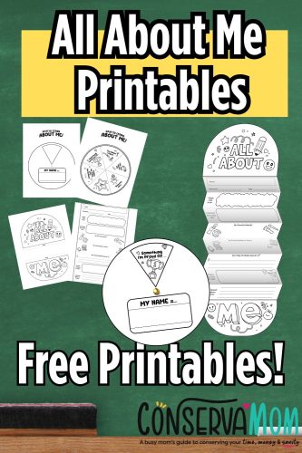 All About Me Craft Printable - ConservaMom