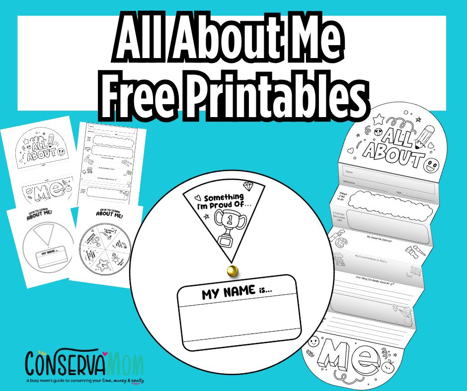 All About Me Craft Printable - ConservaMom