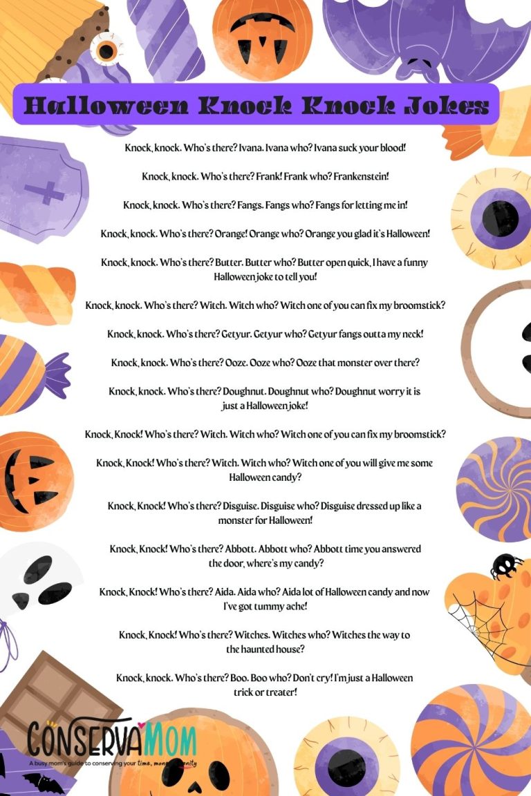 Halloween knock knock jokes for kids - ConservaMom