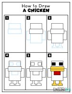 How to draw Minecraft- Minecraft Directed Drawing - ConservaMom