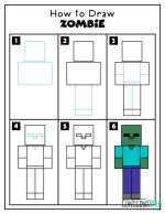 How to draw Minecraft- Minecraft Directed Drawing - ConservaMom