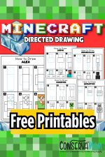 How to draw Minecraft- Minecraft Directed Drawing - ConservaMom
