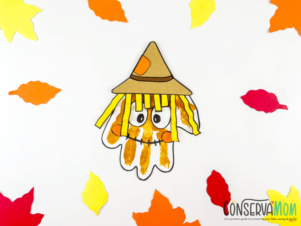 Handprint Scarecrow craft - ConservaMom