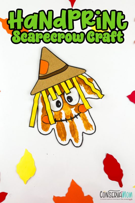 Handprint Scarecrow craft - ConservaMom