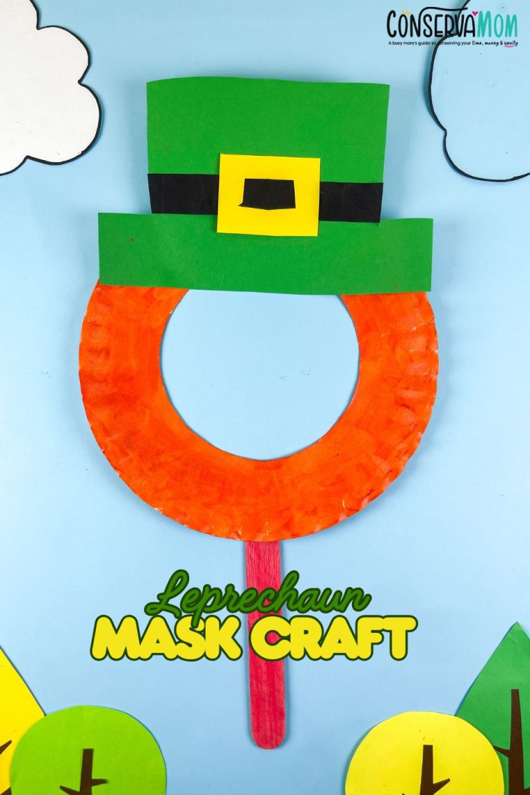 Leprechaun Mask Craft for Kids - ConservaMom